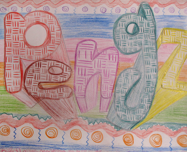 Art At Woodstock: Grade 8: Perspective Name Designs
