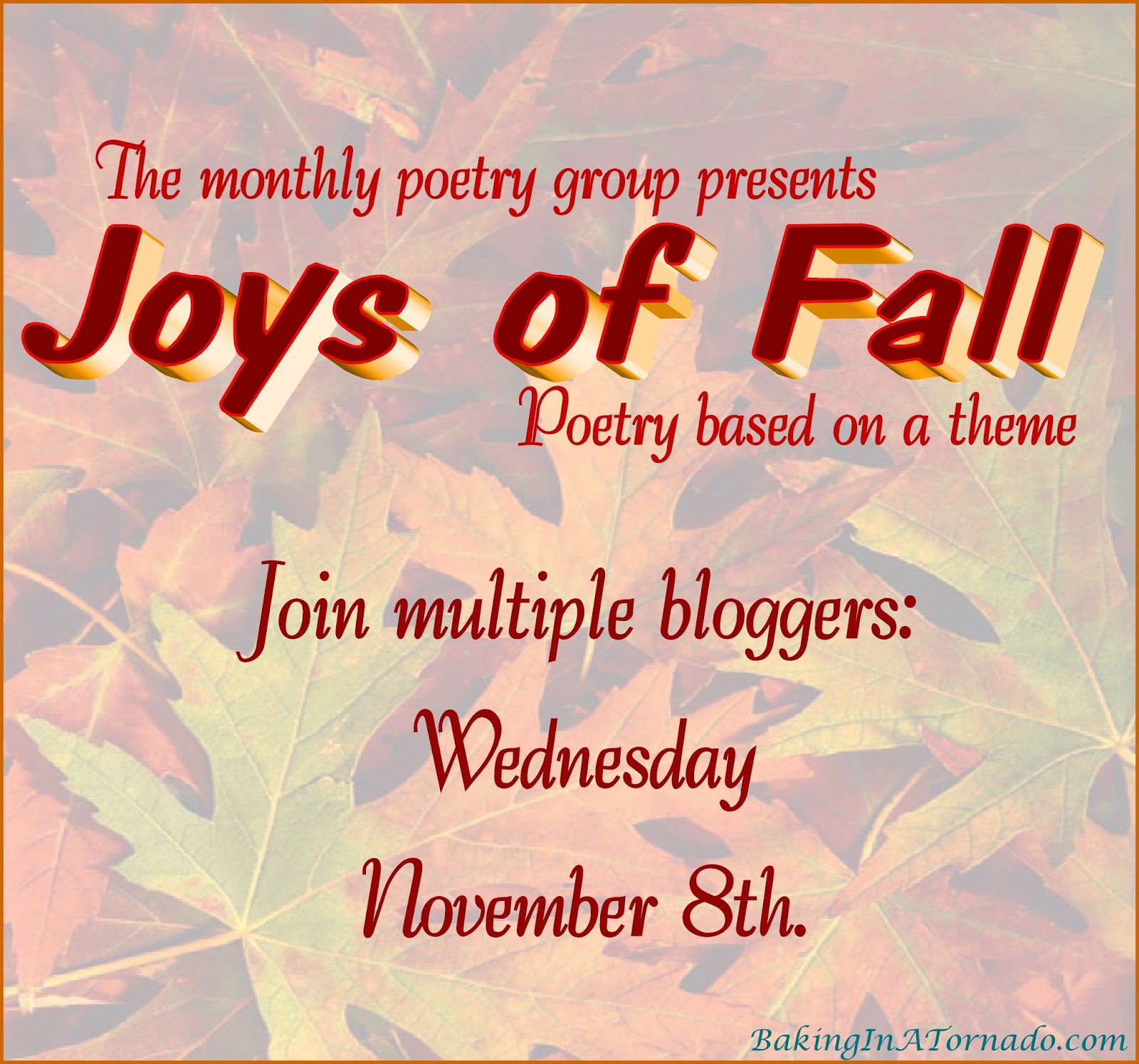 Baking in a Tornado: The Joys of Fall: November Poetry