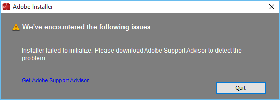 Cara Mengatasi Error "Installer failed to initialize. Please download Adobe Support Advisor ...