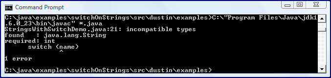 Inspired by Actual Events: JDK 7: Java Switching on Strings Is Here