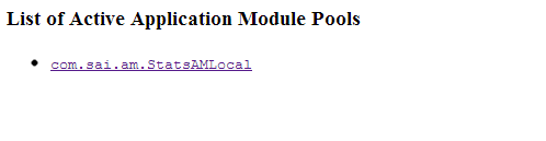 Application Module Pool Statistics | Experiencing FMW