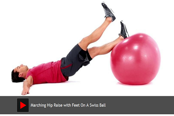 Marching Hip Raise with Feet on Swiss Ball - Stylish Body