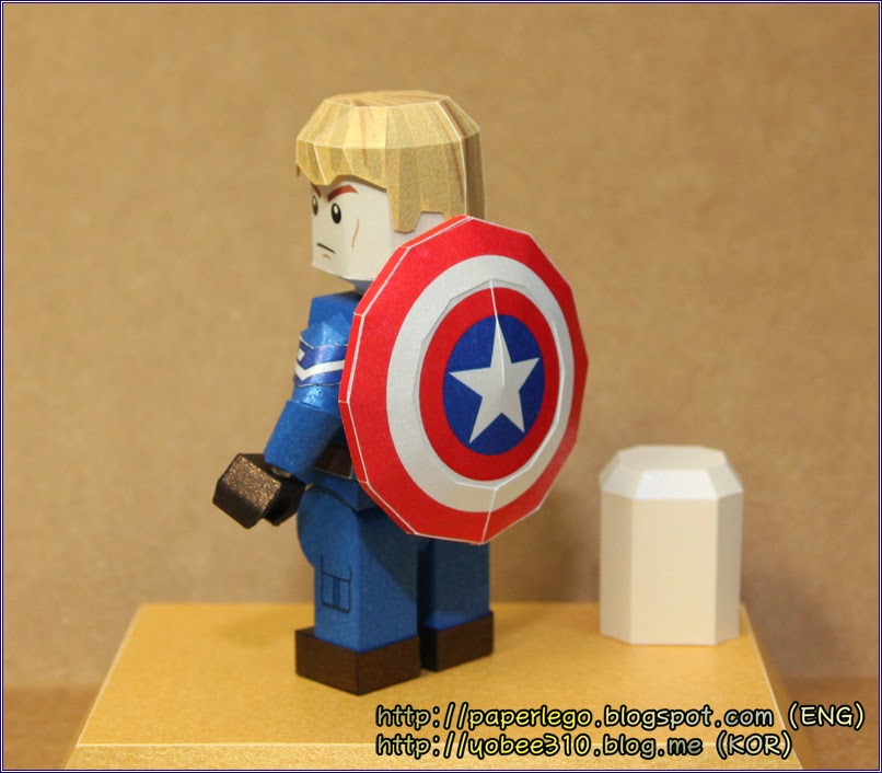 YOBEE'S LEGO MINI-FIGURE PAPER CRAFT: Lego Captain America Papercraft