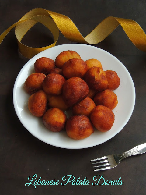 Priya's Versatile Recipes: Awamat - Lebanese Potato Donuts