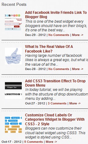 Free Tools: How To Add Recent Posts Widget With Thumbnails On Blogger ...