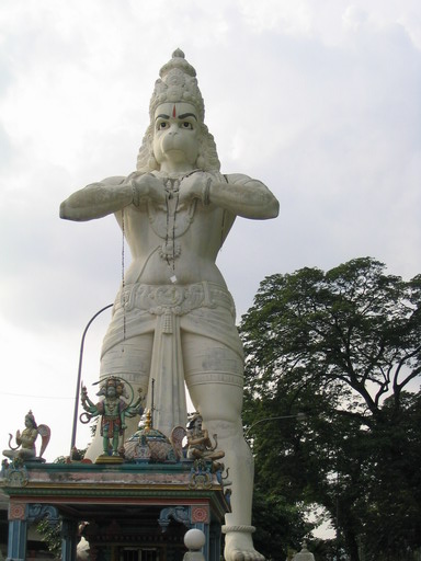 Caving in SE Asia: Hanuman statue, Batu Caves