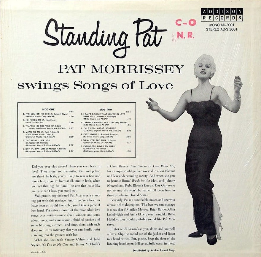 Luigi's 50's & 60's Vinyl Corner: Pat Morrissey.