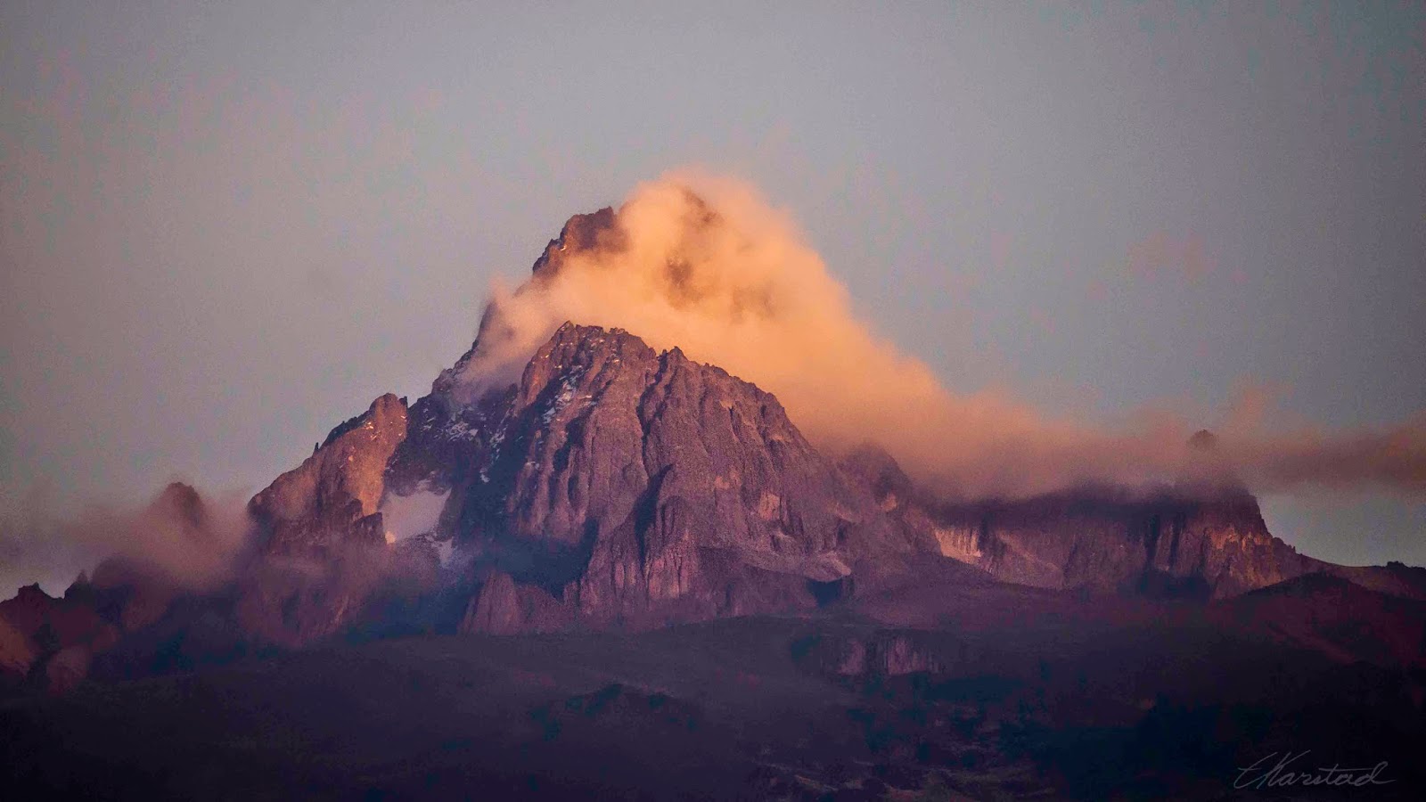Elsen Karstad's 'Pic-A-Day Kenya': Sunset on Mt. Kenya