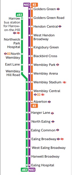 WEMBLEY MATTERS: 83 bus route changes & new 483 service start tomorrow