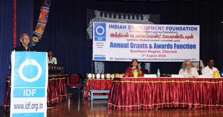 INDIAN DEVELOPMENT FOUNDATION: IDF Grants/ Awards function @ Tamil Nadu ...