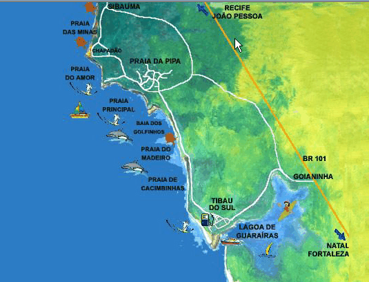 Viagem com a KK: Chegando na Praia de Pipa e passeio, RN - Brasil