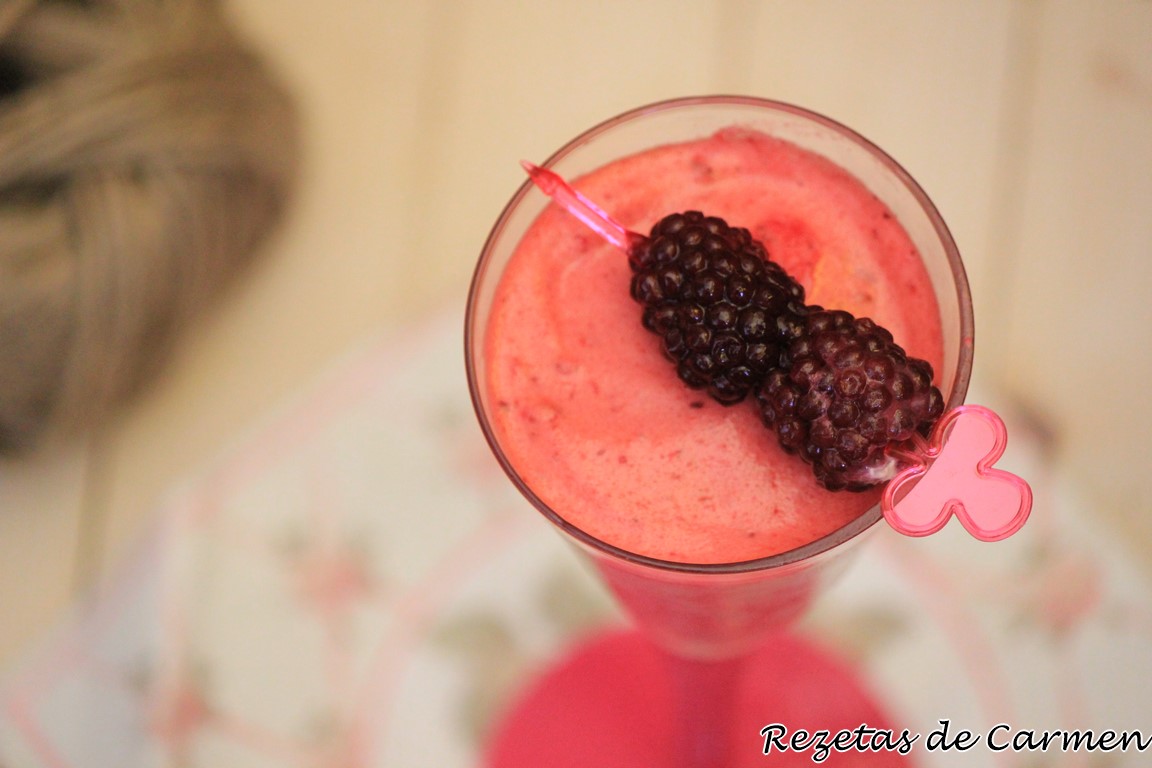 Espuma de frambuesas