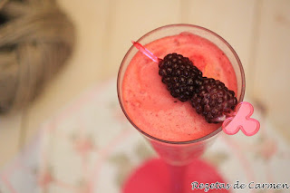 Espuma de frambuesas