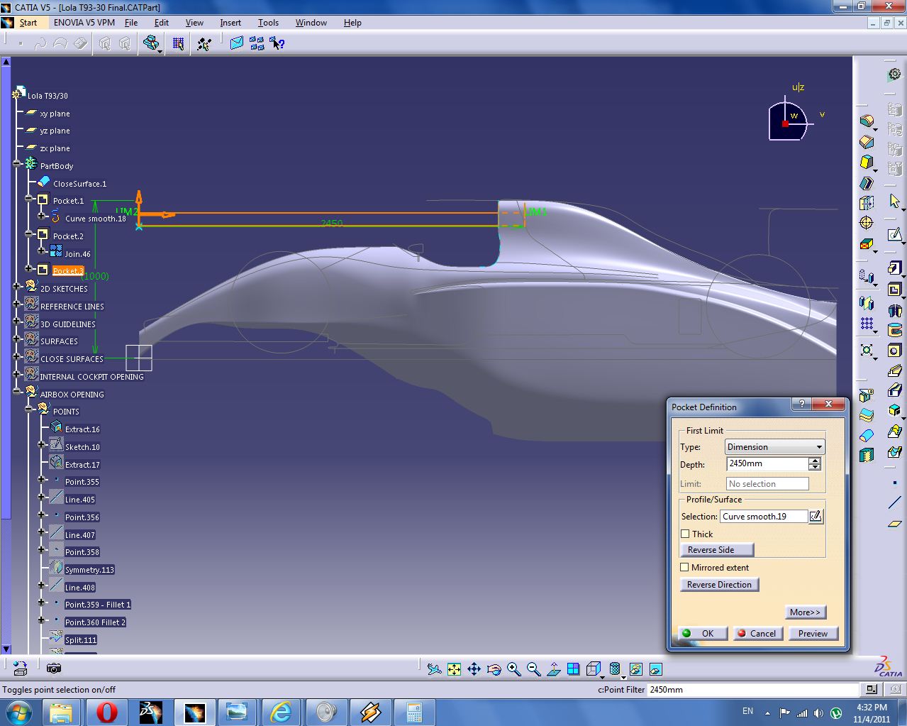 Scratchbuilding a 1/20 scale F1 replica: F1 car design in Catia V5 xix