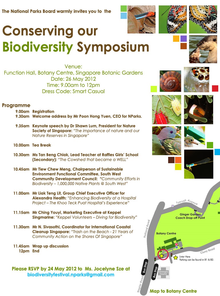 Celebrating Singapore's BioDiversity!: 26 May (Sat): Conserving our ...