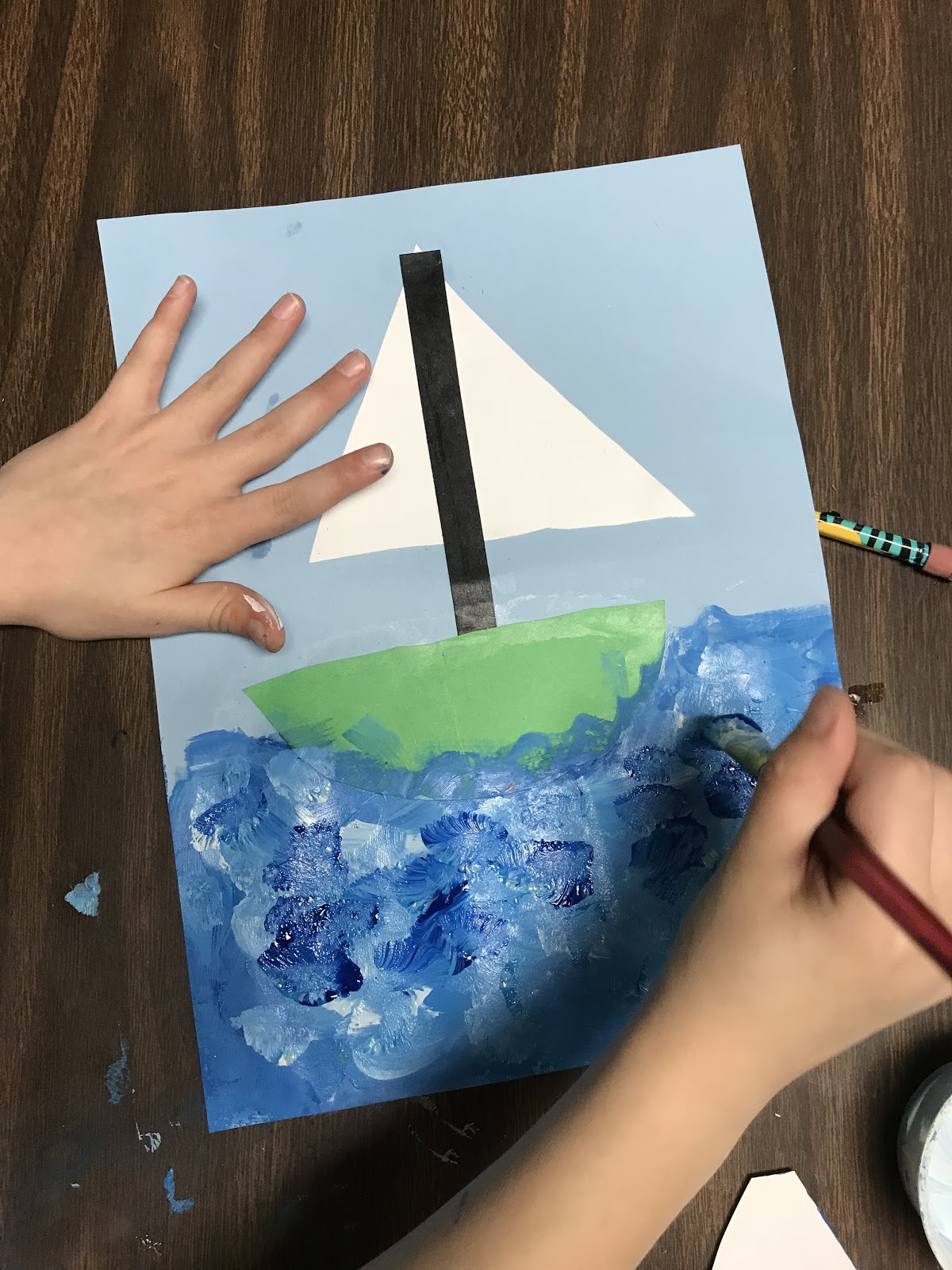Elements of the Art Room: 1st grade Sailboats