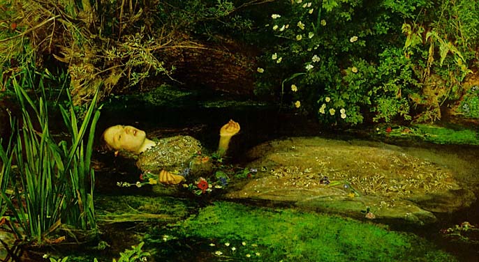 PRE-RAPHAELITES: John Everett Millais - Ophelia 1852