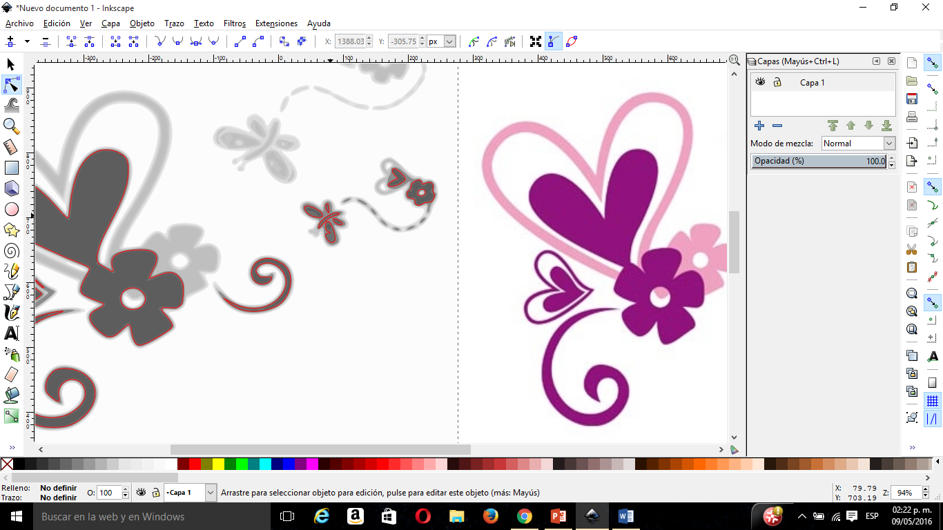 Trabajando con Inkscape: vectorizar mapas de bits