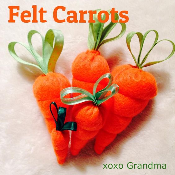 xoxo Grandma: Felt Carrots for Easter