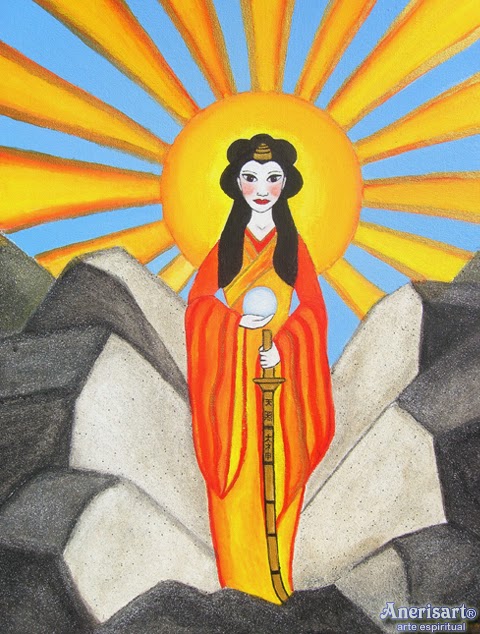 Anerisart Arte Espiritual: Amaterasu O-mikami, la Diosa del Sol