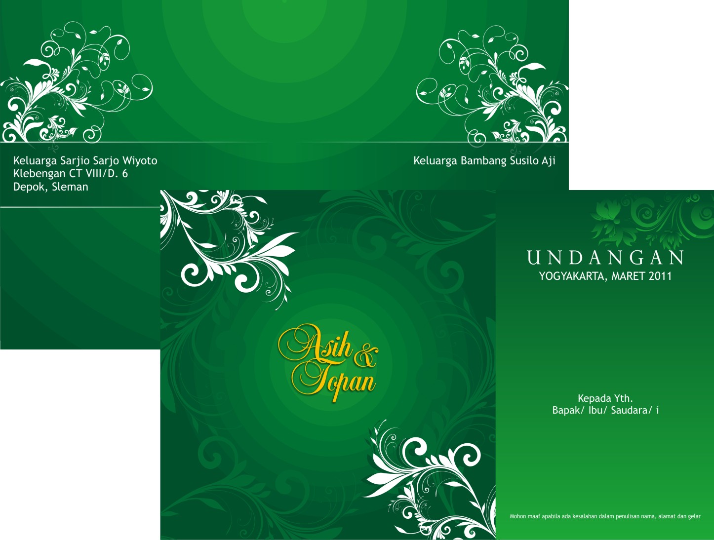 Gendoet Art Undangan Unik: Undangan Kreasi Vektor simple