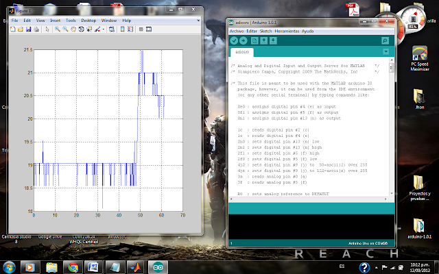 Ingeniería Mecatronica: Control de Temperatura con Lm35 - Arduino y Matlab