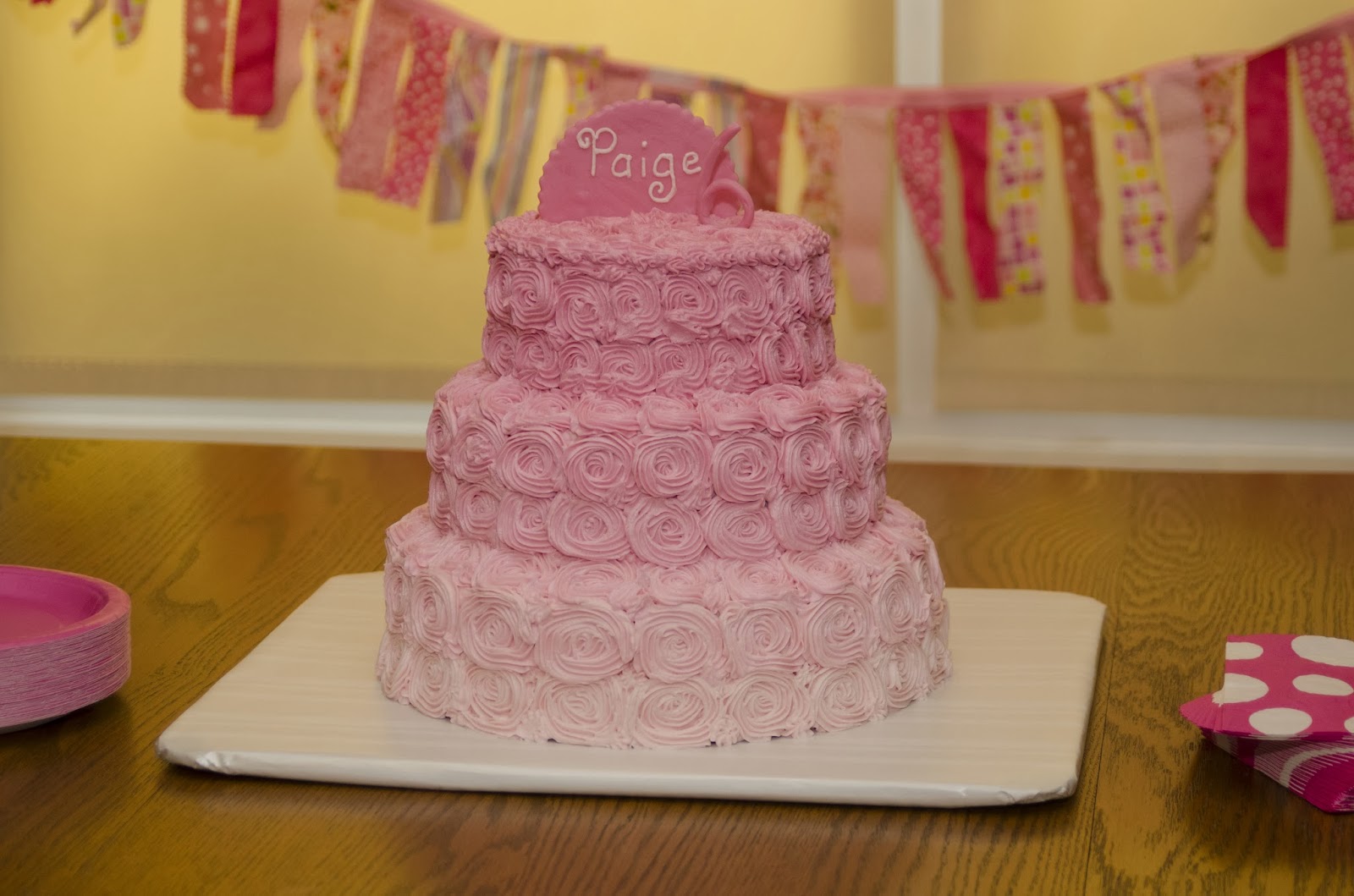 Jean Marie's Cakery: 6th Birthday Pink Ombre Cake