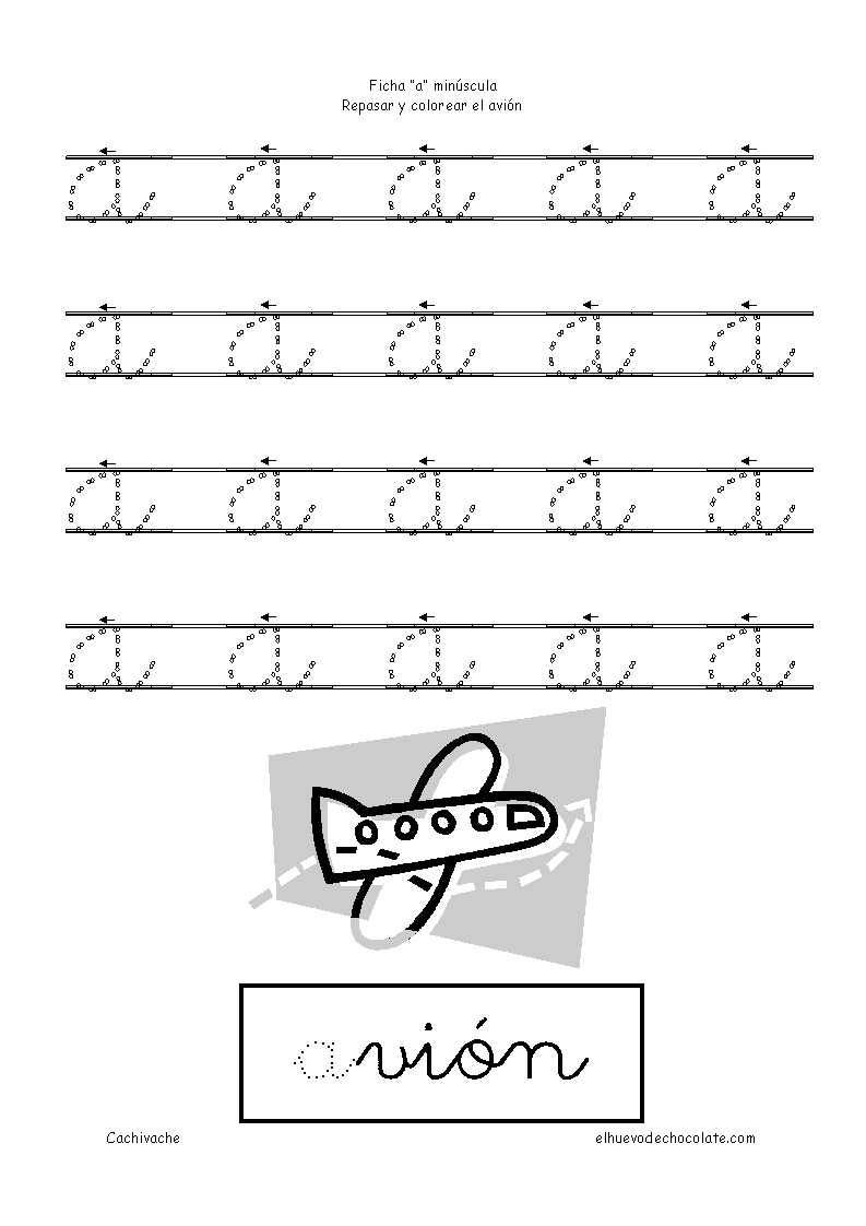 Material educativo para maestros: Actividades de apresto con la letra "A"
