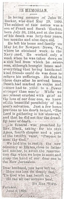 Jollett Etc.: Tombstone Tuesday: John W. Rucker and Mother