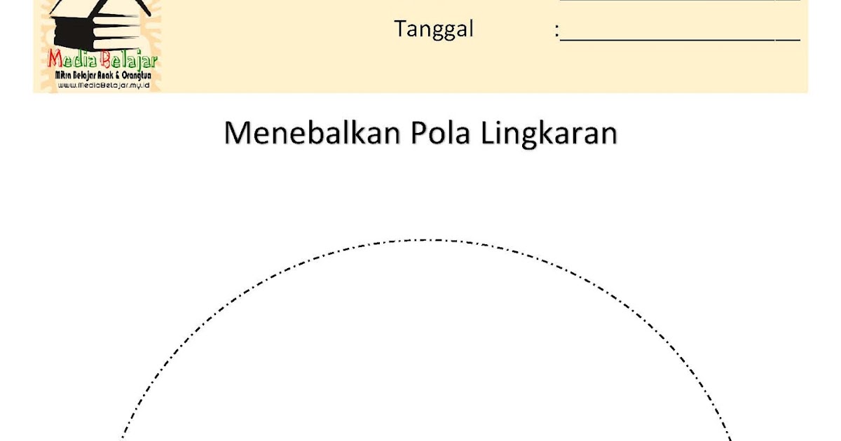 Menebalkan Pola Bangun Lingkaran