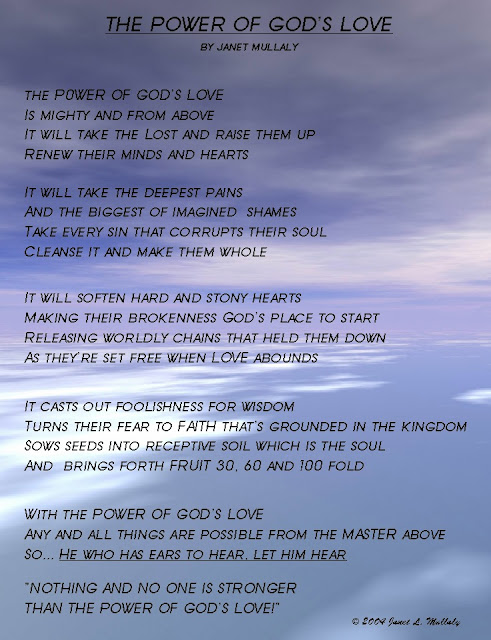 LOVE=Faith+Hope: The Power Of God's Love, By Janet Mullaly