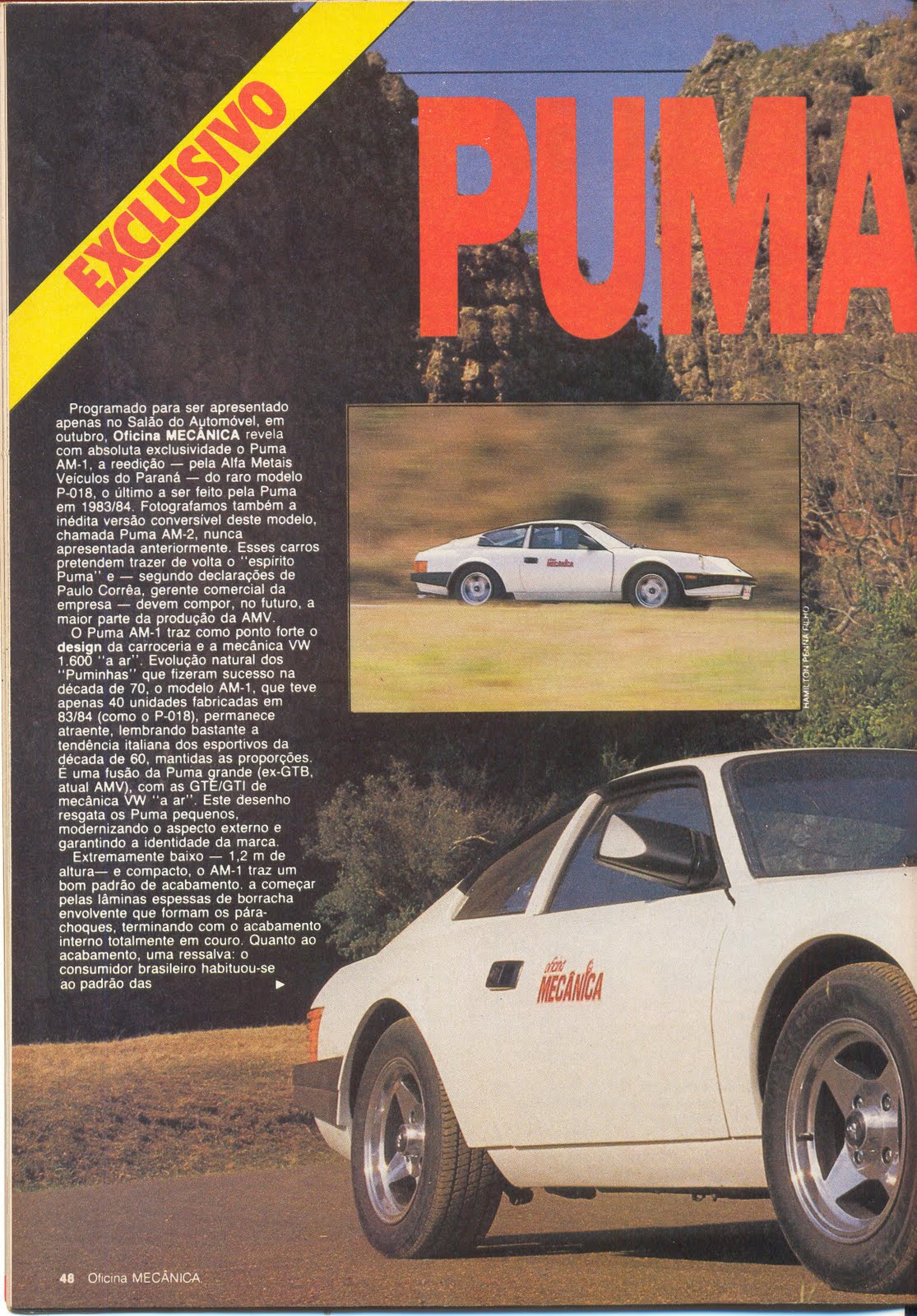 Pumas/Lubisomem 01: Teste do novo Puma AM-1 antigo PO-18