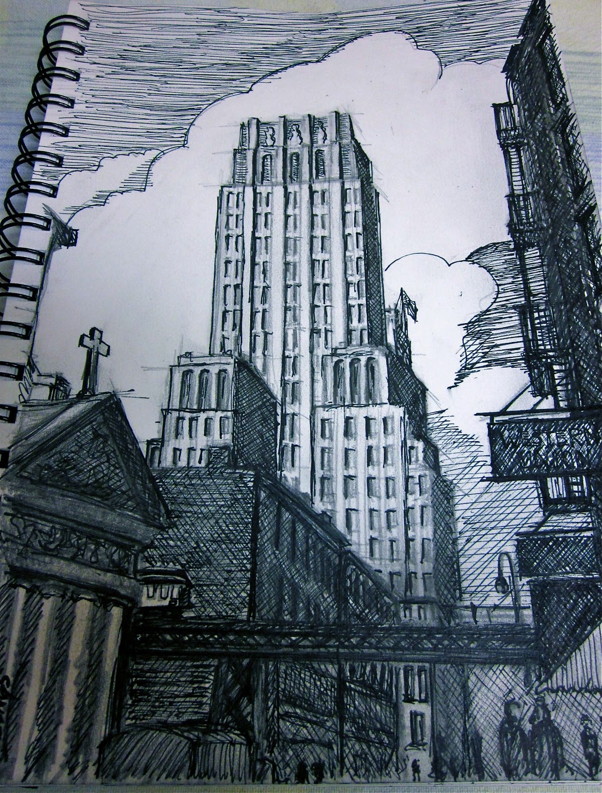 Owings Art Studio: Downtown Sketch