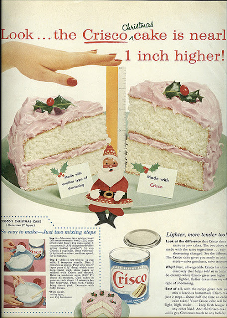 Dying for Chocolate: Crisco Christmas Cake/Crisco Chocolate Cake: Retro ...