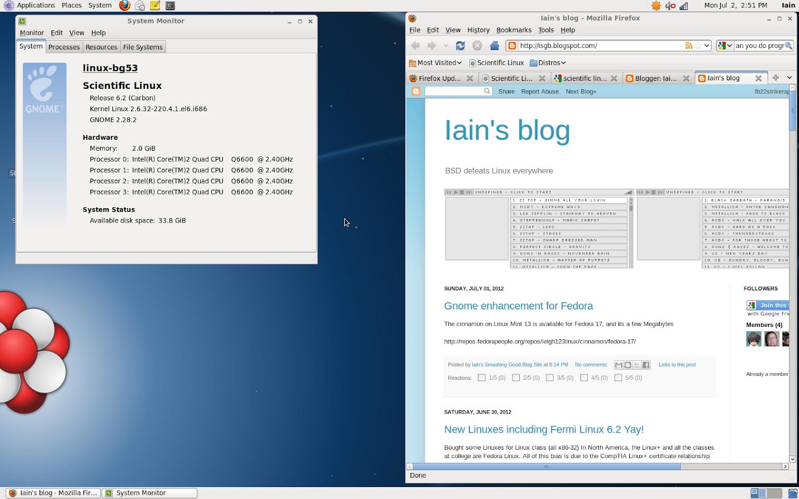Iain's Blog: Scientific Linux 6.2 impressions