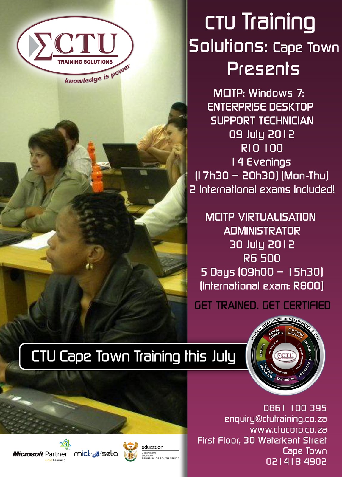 CTU Cape Town Training for July | CTU Training Solutions Chatz