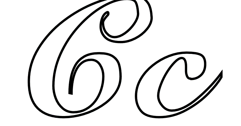 Letra C para colorear,pintar e imprimir - COLOREA TUS DIBUJOS