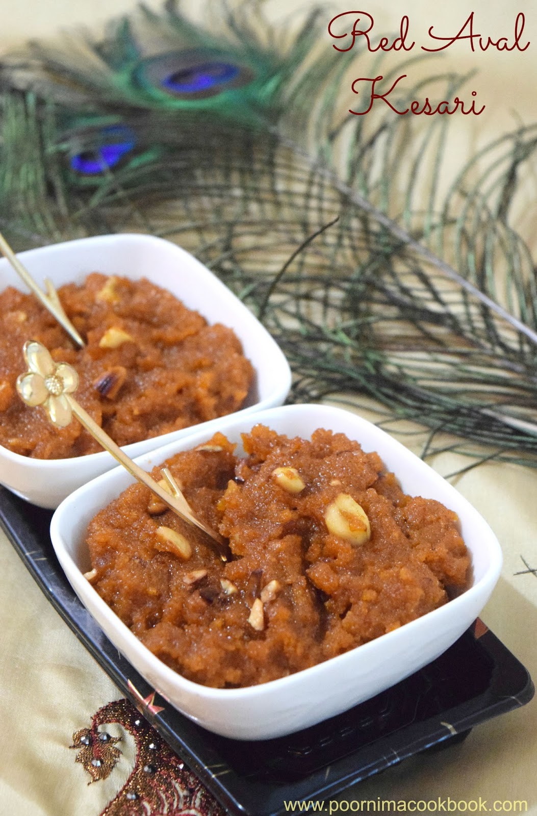 Poornima's Cook Book: Red Aval Kesari / Poha Kesari - Krishna Jayanthi ...