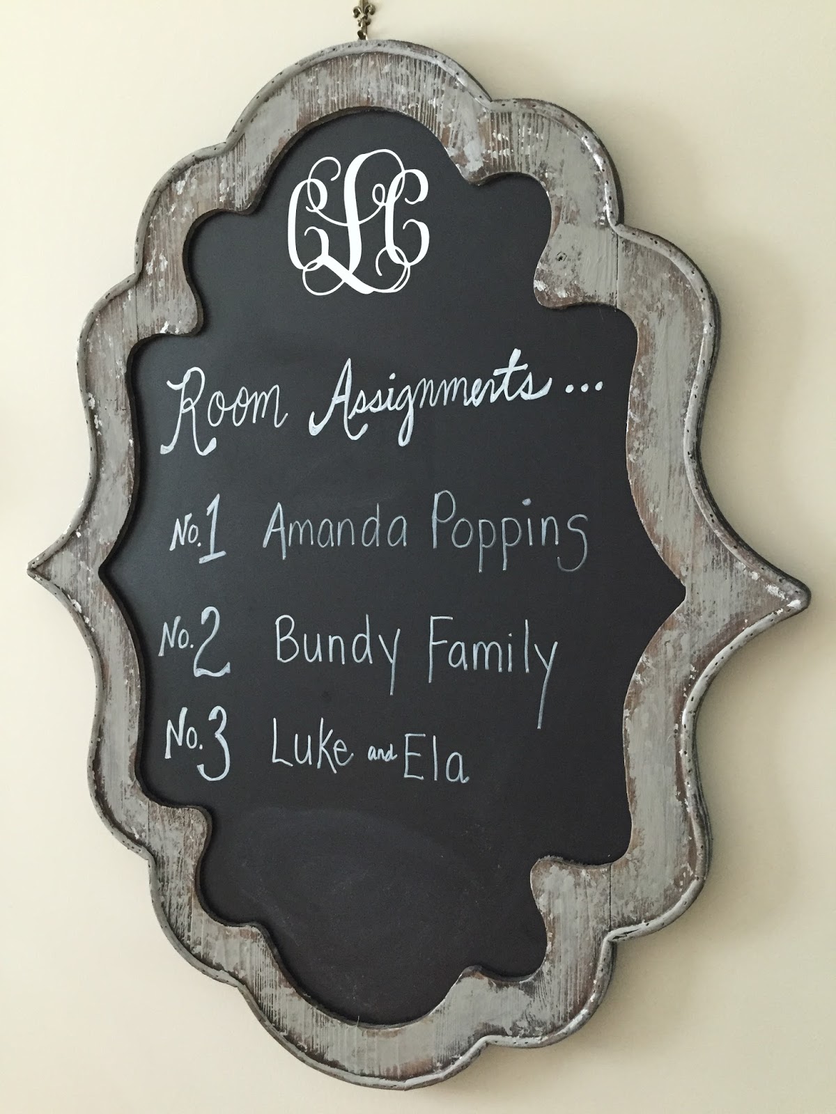 Quarters One: Room Assignments