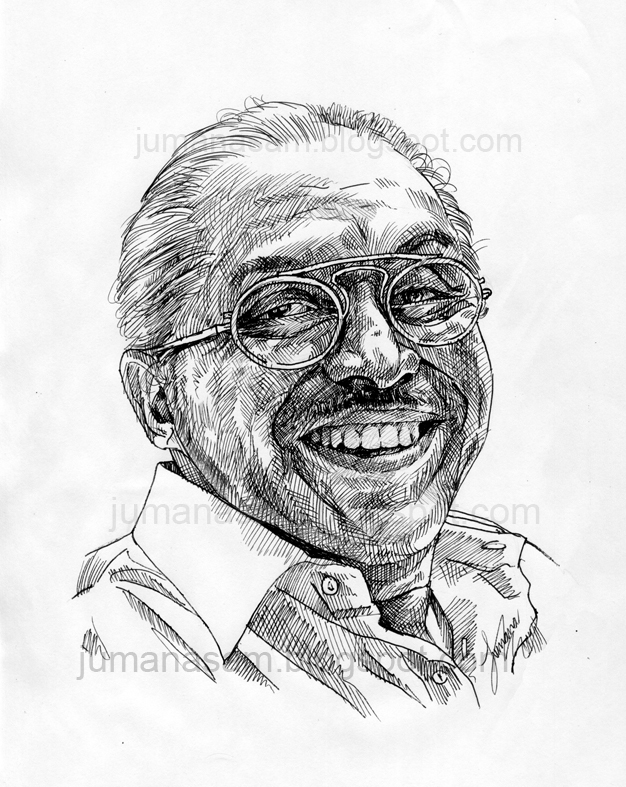 Jumana art blog: ഒ.എൻ.വി. കുറുപ്പ് - Tribute Drawing