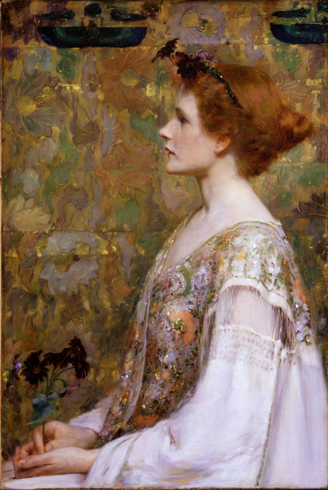Reproducciones De Arte Mujer con pelo rojo de Albert Herter (1871-1950 ...