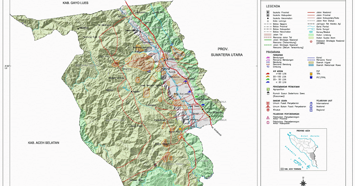 Peta Kabupaten Aceh Tenggara
