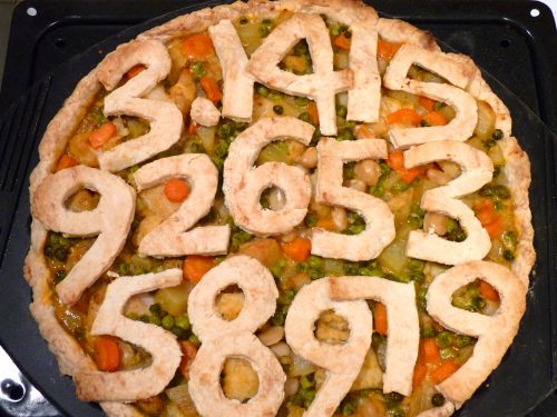 Fish Curry Pot Pie for Pi (π) Day