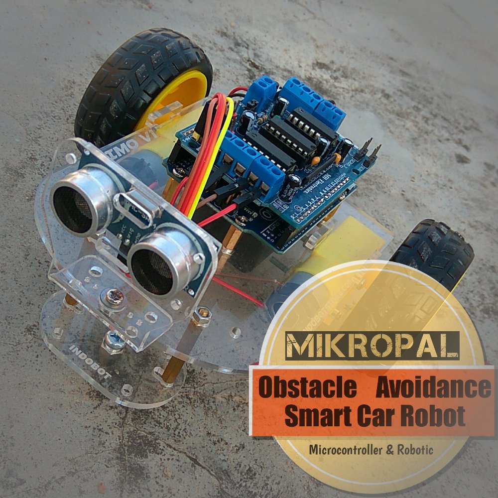 Mikrokontroler Palembang: DIY 2WD Obstacle Avoider Smart Car Robot