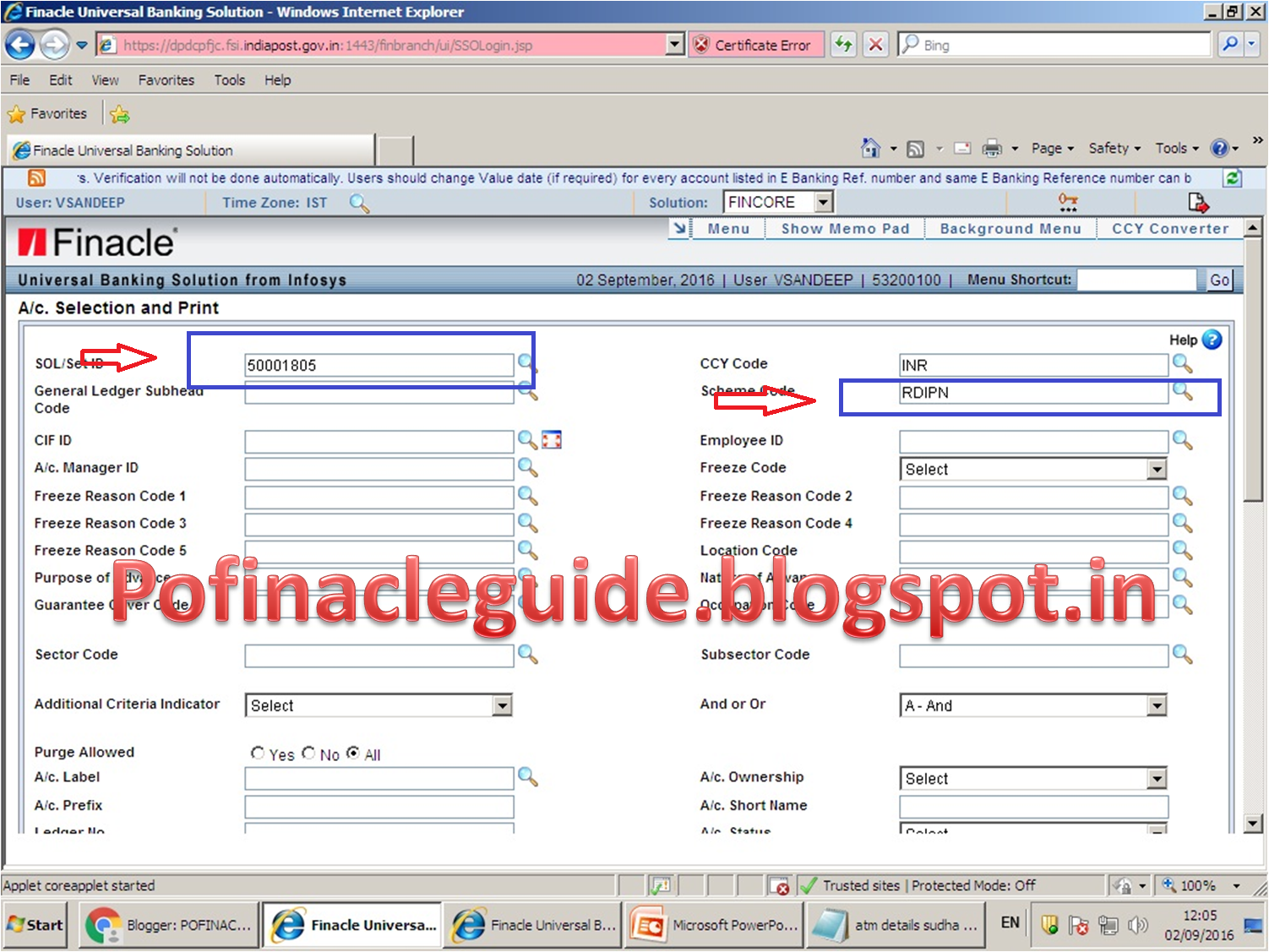 Procedure to know the number of BO accounts in DOP Finacle - POFINACLEGUIDE