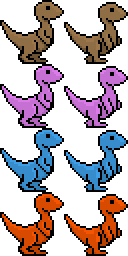 Sprite 2d Dinosaurio - velociraptor