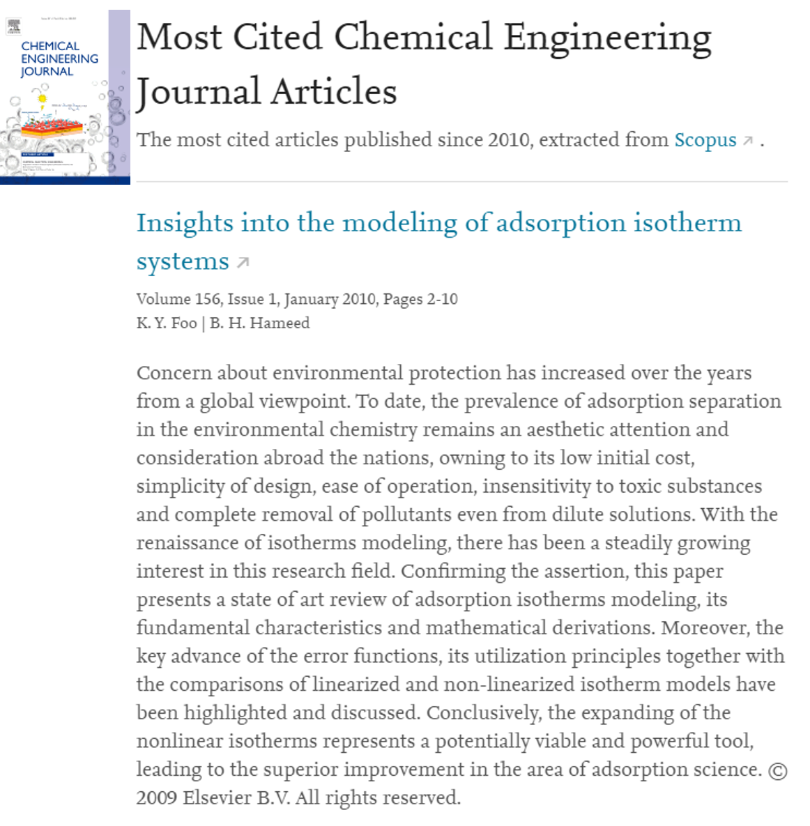Reaction Engineering & Adsorption (READ) Research Group: Most Cited ...
