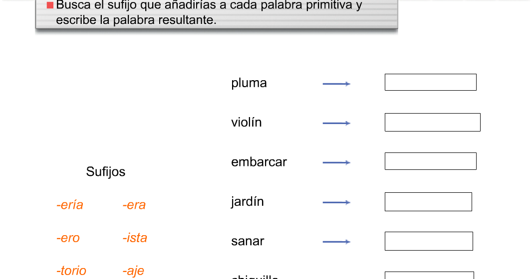 EL BLOG DE QUINTO: LOS SUFIJOS