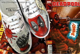 Tressag'ART - Custom Shoes - Créations: Custom Shoes DeadPool