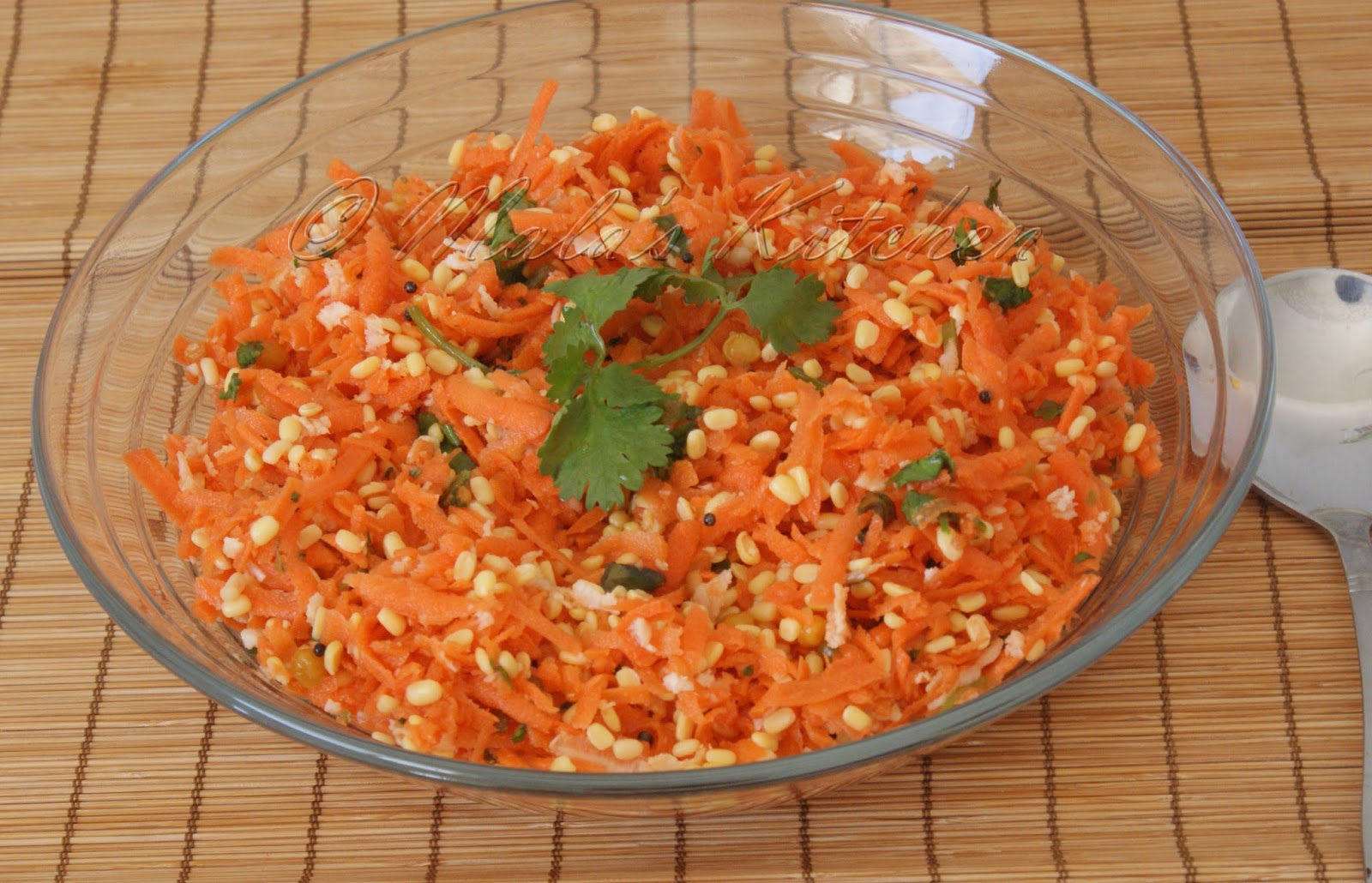 Carrot Kosambri With Pairthuparpp | Carrot Kosambri with Hesarubele ...